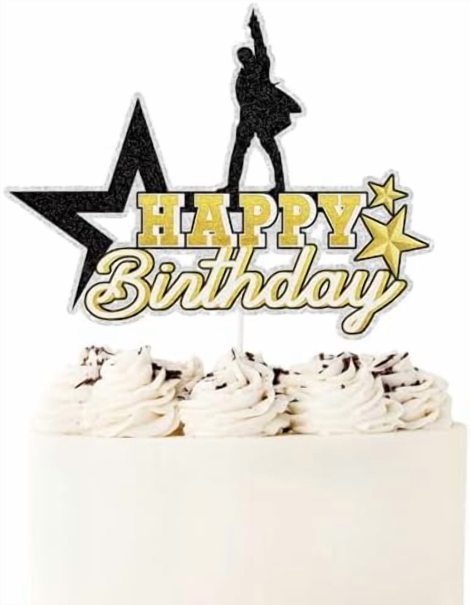 Broadway Musical Cake Topper,Musical Star Happy Birthday Cake Decor ...
