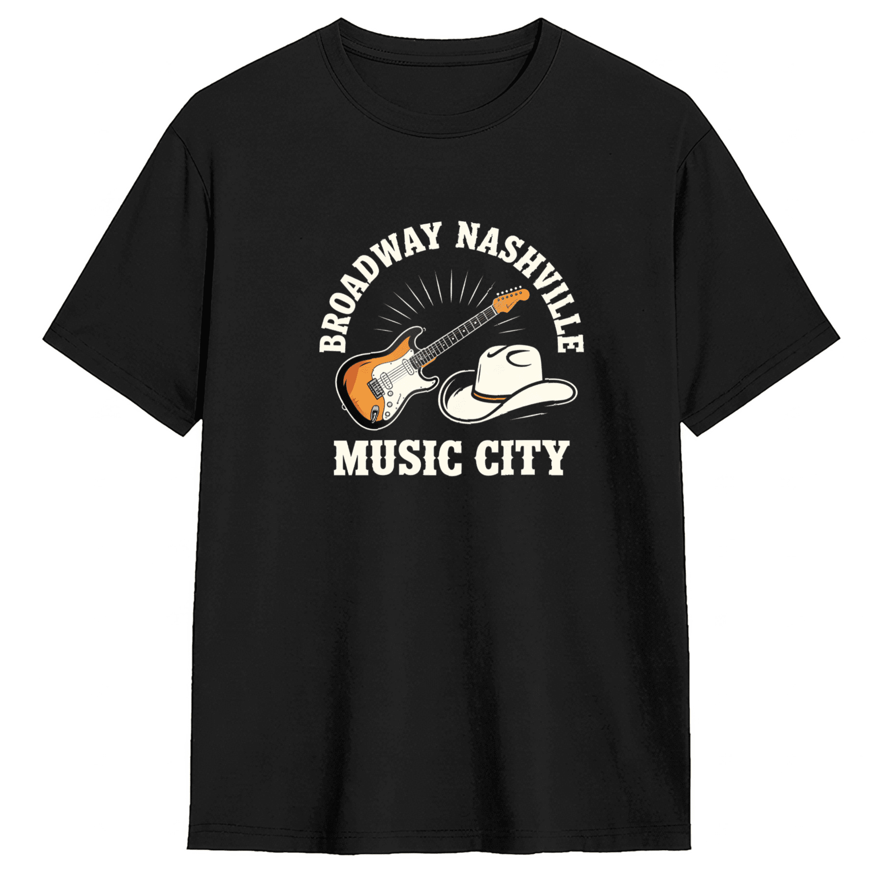 Broadway Nashville Music City Retro Graphic Tee For Men And Women ...