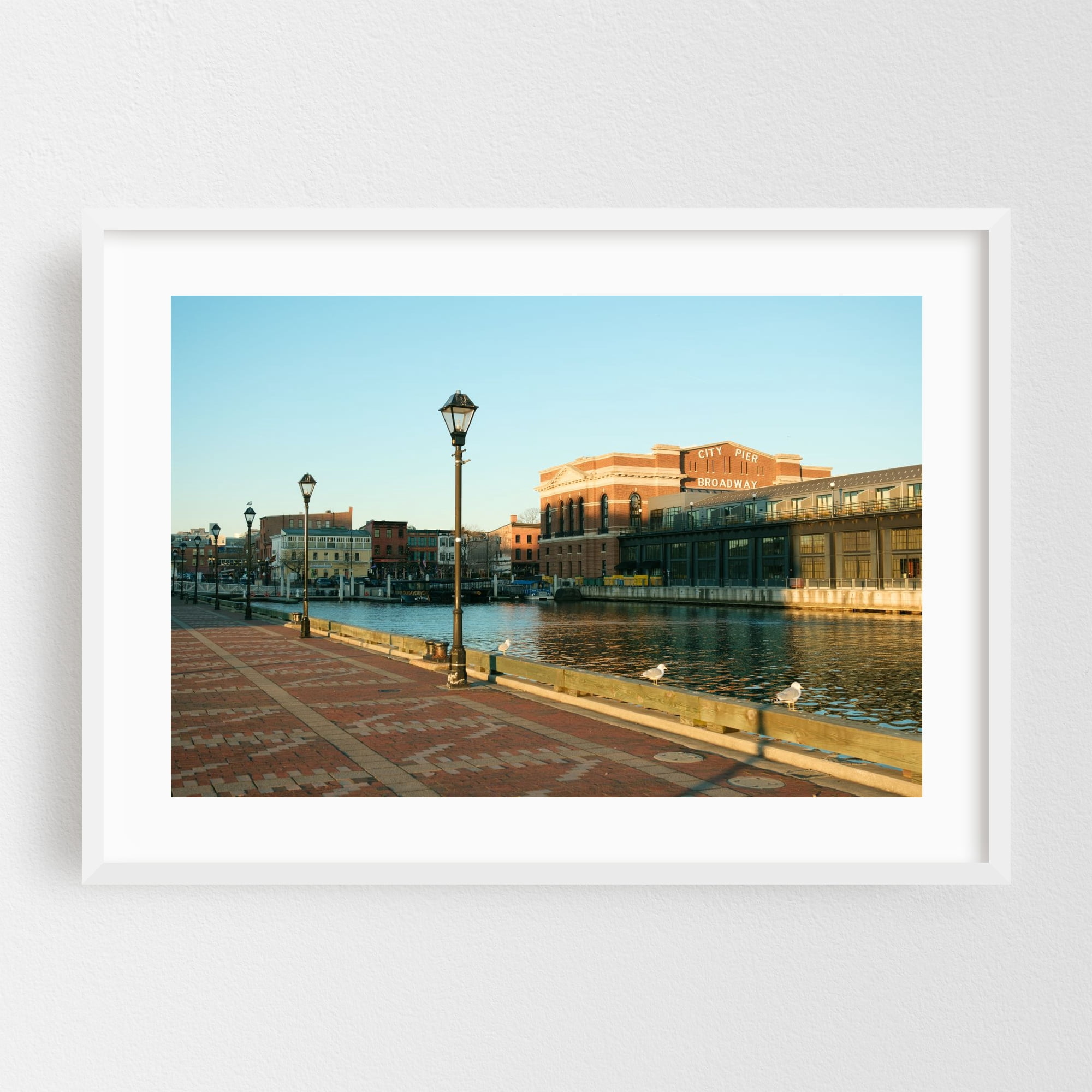 Broadway Pier, Baltimore - Baltimore Maryland Photography White Framed ...