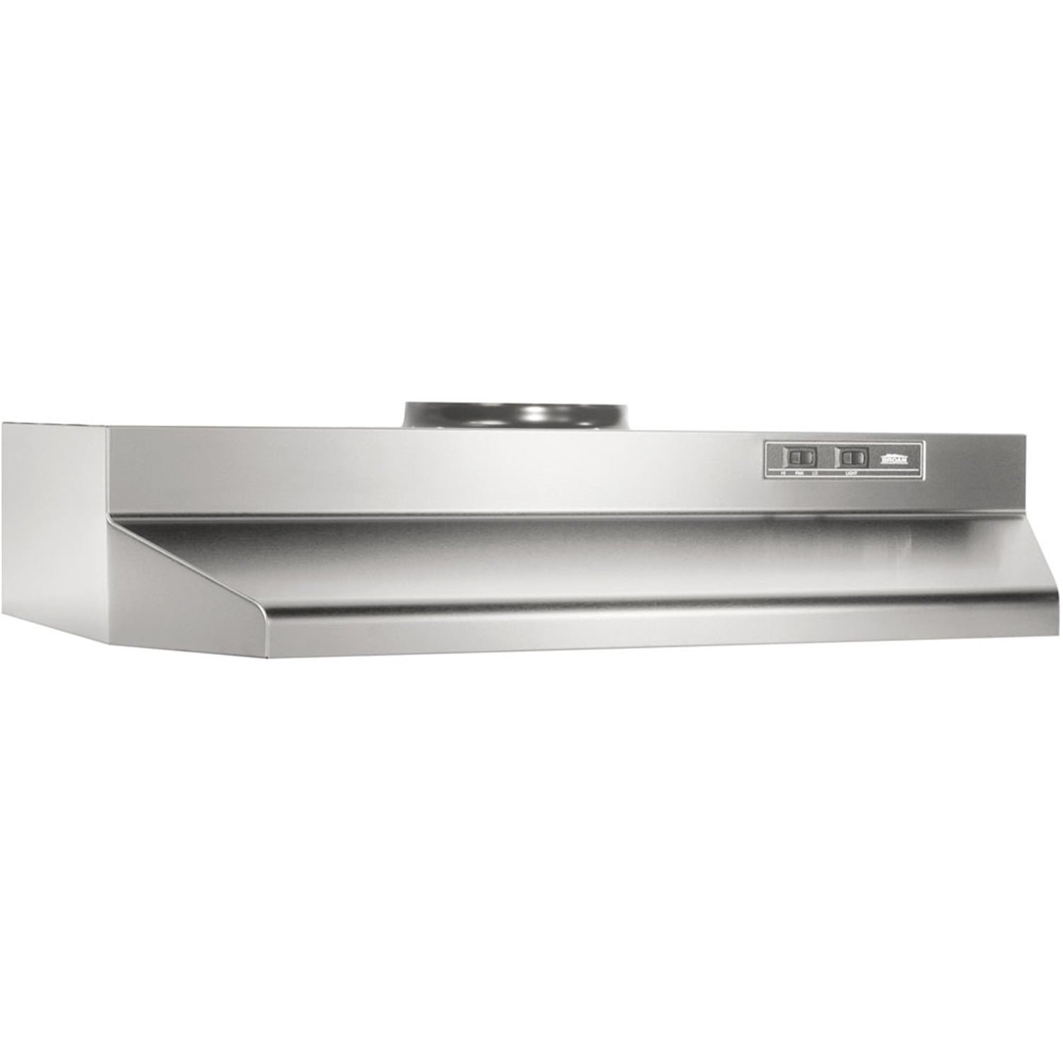 Broan 30-Inch 2-Speed Under-Cabinet Round Range Hood, Stainless Steel ...