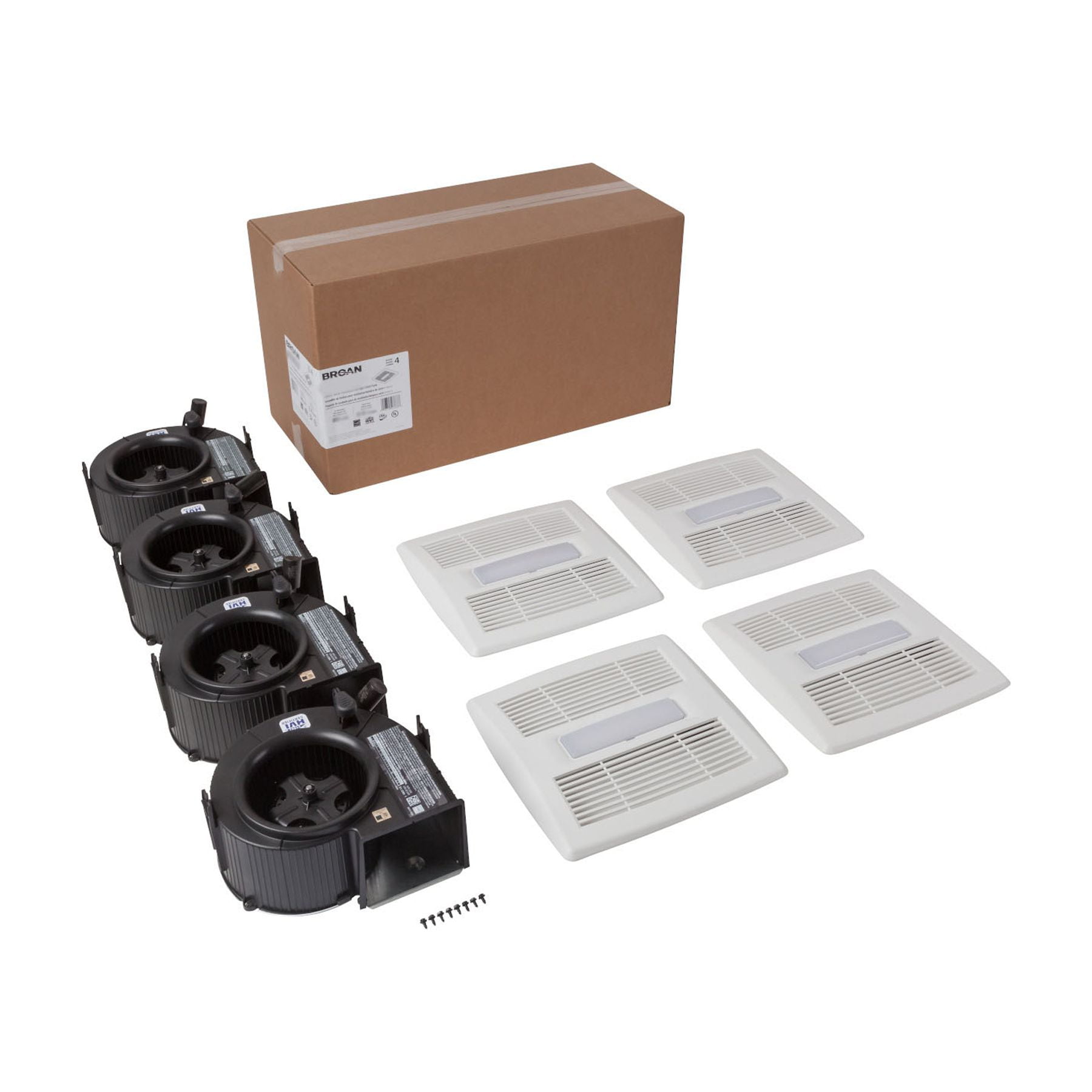 Broan Ae80blf1 Flex 80 Cfm 1.2 Sone Bathroom Fan Light Finish Project Pack - White - Walmart.com