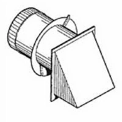 Broan BD6 Pressure Relief Damper with Wall Cap and 6" Collar Aluminum ...