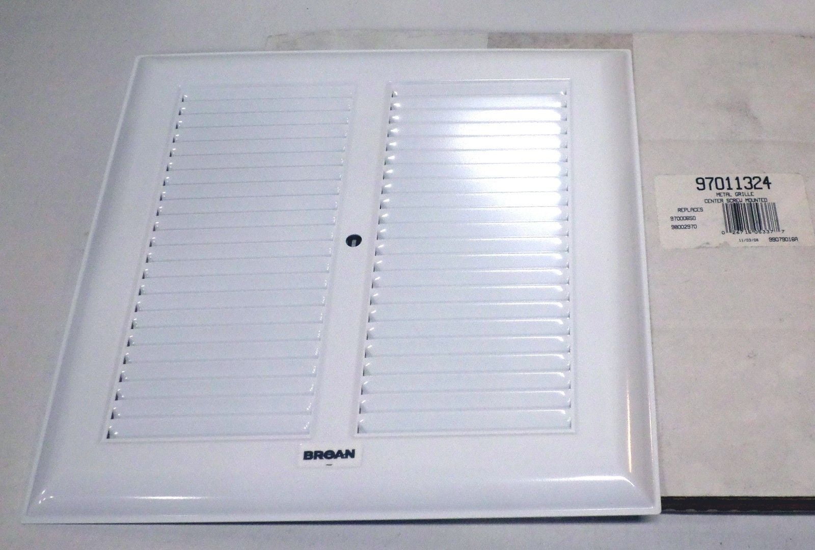 Broan Bathroom Ceiling Fan Grille Cover Metal White Color 97011324 ...