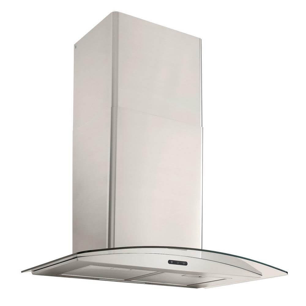 Broan EW4630SS 30" Convertible Wall Mount Range Hood, Curved Glass ...