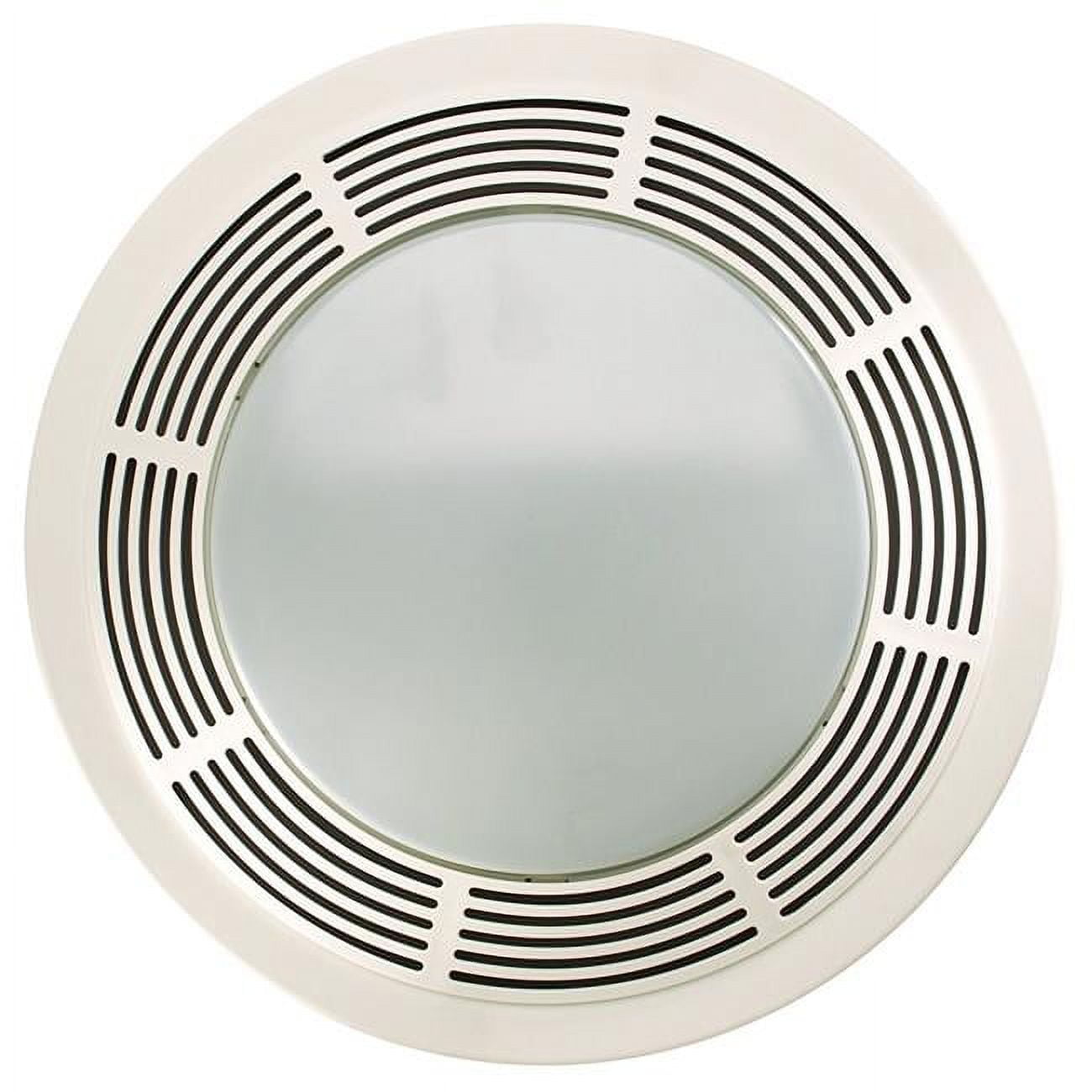 Broan-NuTone 8664RP 100 CFM 3.5 Sones Fan, Light, Round White Grille ...