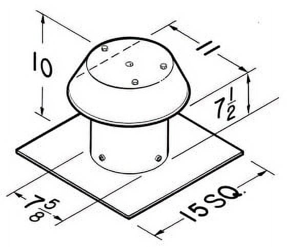 Broan Nutone Aluminum Roof Cap for Flat Roofs - Walmart.com