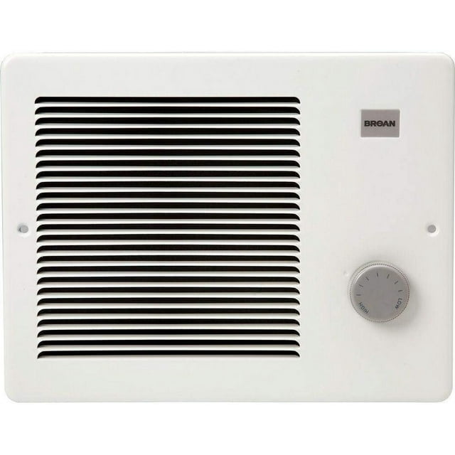 Broan Bathroom Wall Heater, White Grille with Built-In Thermostat ...