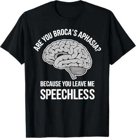 Broca's Aphasia Awareness Month Brain Anatomy Neurologist T-Shirt ...