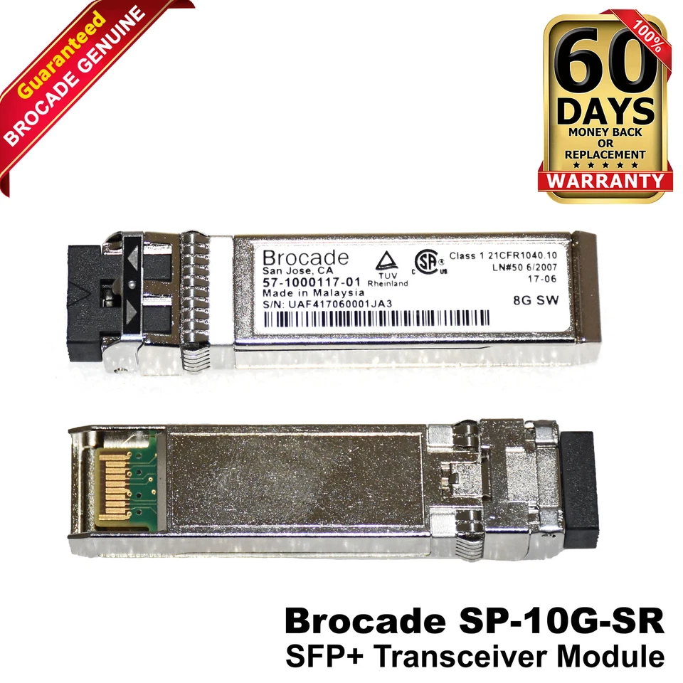 Brocade 57-1000117-01 8Gb-Sw Mmf 850Nm Lc Duplex 150M Sfp+ Transceiver ...