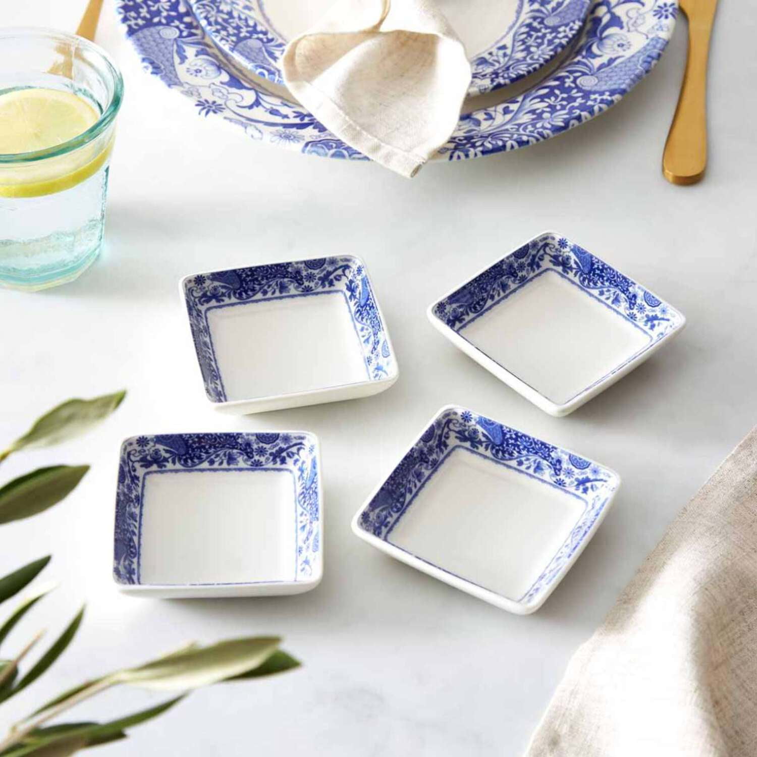 Spode Brocato Set of 4 Square Dishes - Walmart.com