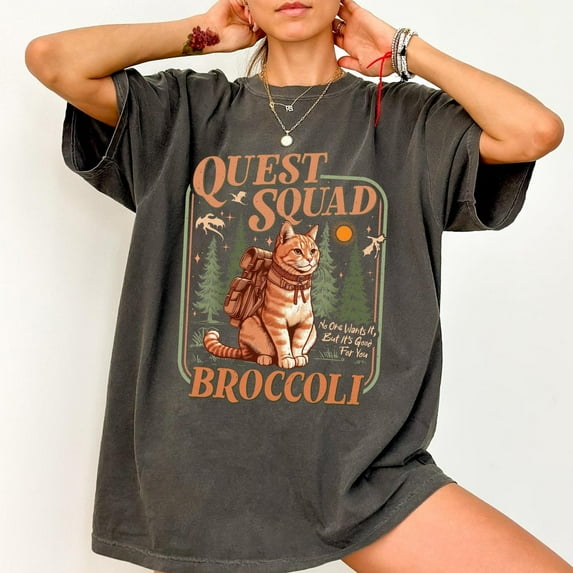 Broccoli Cat Dragon Rider Shirt: Ridoc Romantasy Fan Tee Tshirt All ...