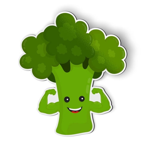 Broccoli Eat Your Veggies Strong Healthy - 5" Magnet for Car Locker ...