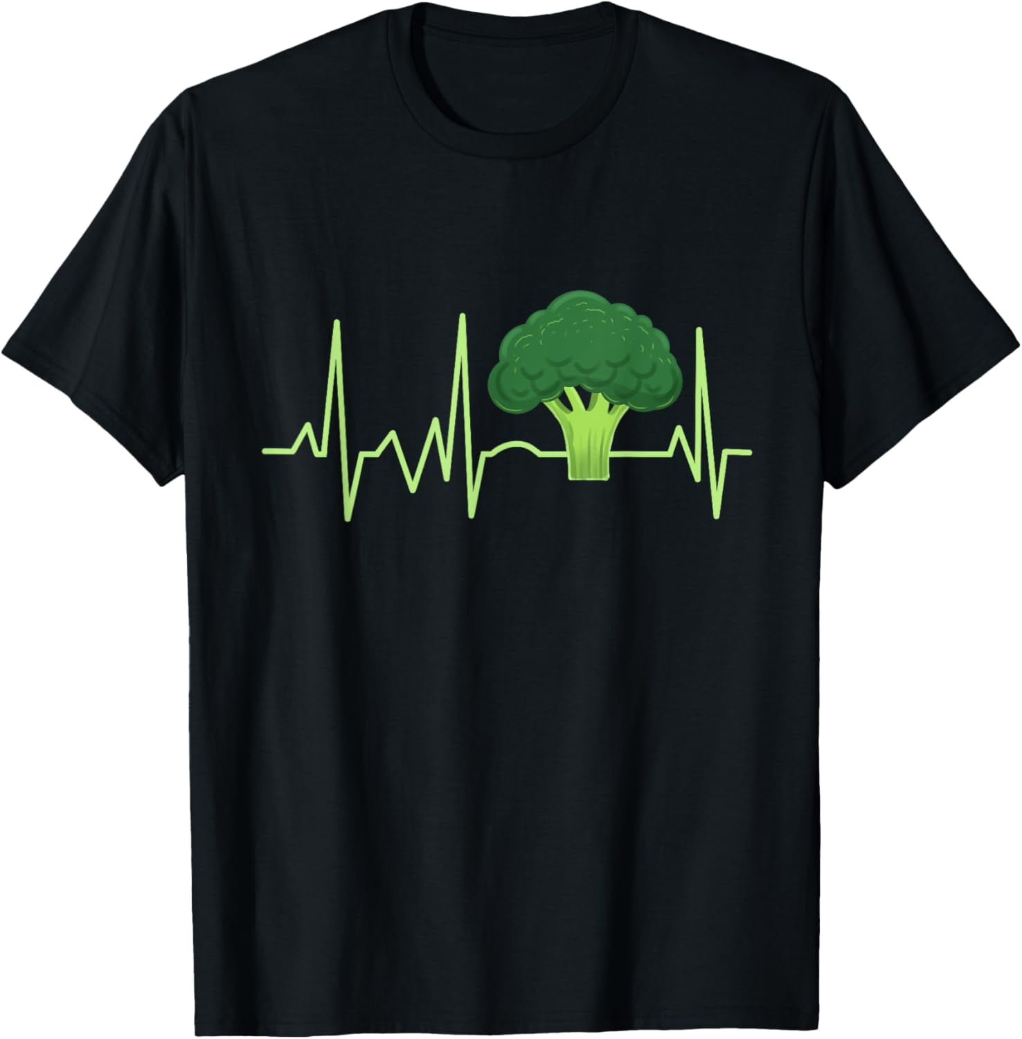 Broccoli Heartbeat Broccoli Lover Gift T-Shirt - Walmart.com