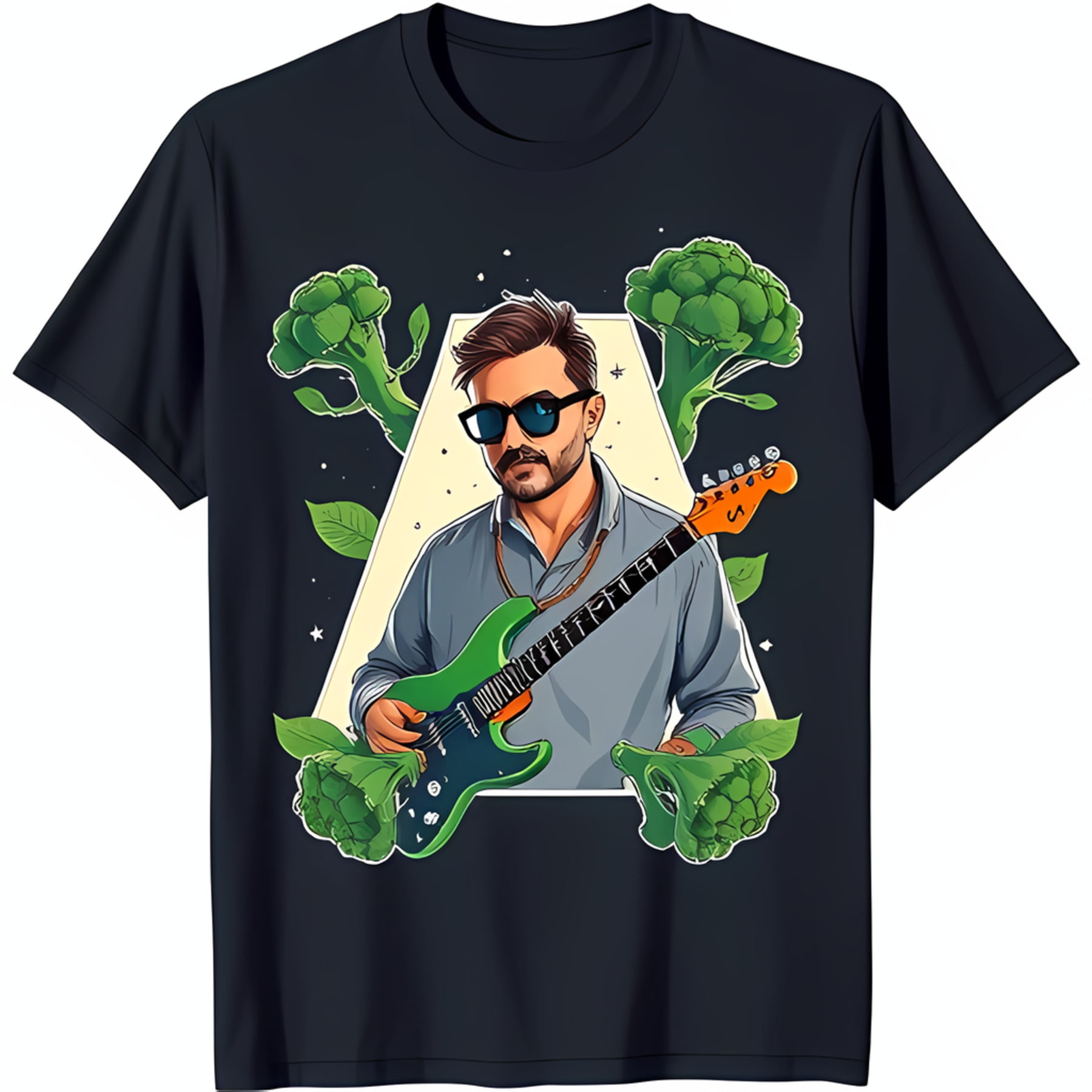 Broccoli Jam T-Shirt Fun Music & Veggie Design for Musicians - Walmart.com