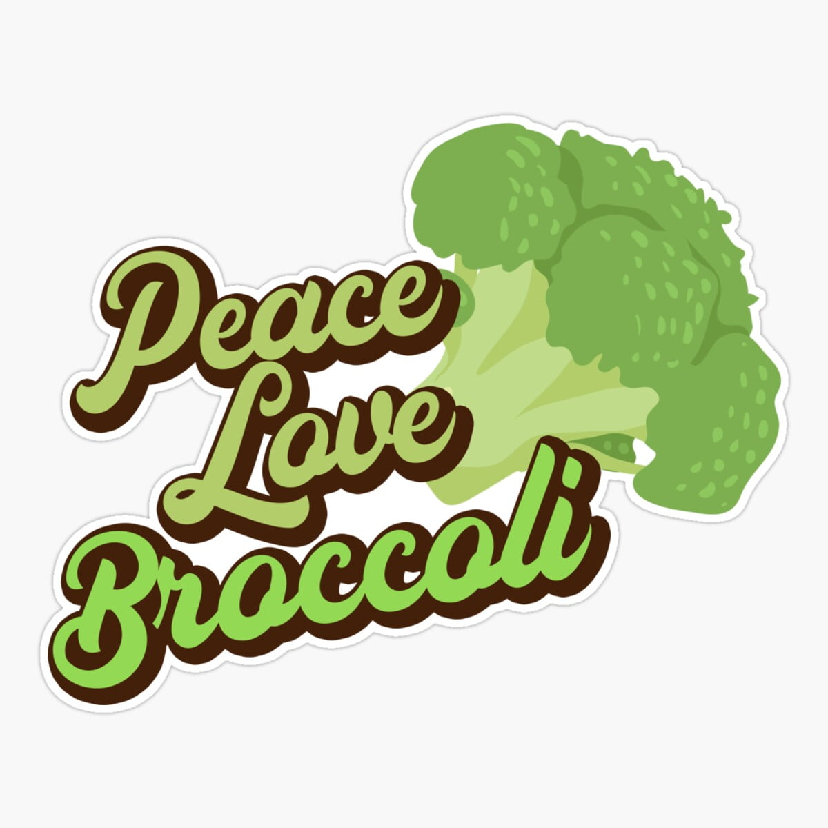 Broccoli Positive Saying Decor Art Simple Style Vinyl Sticker - Walmart.com