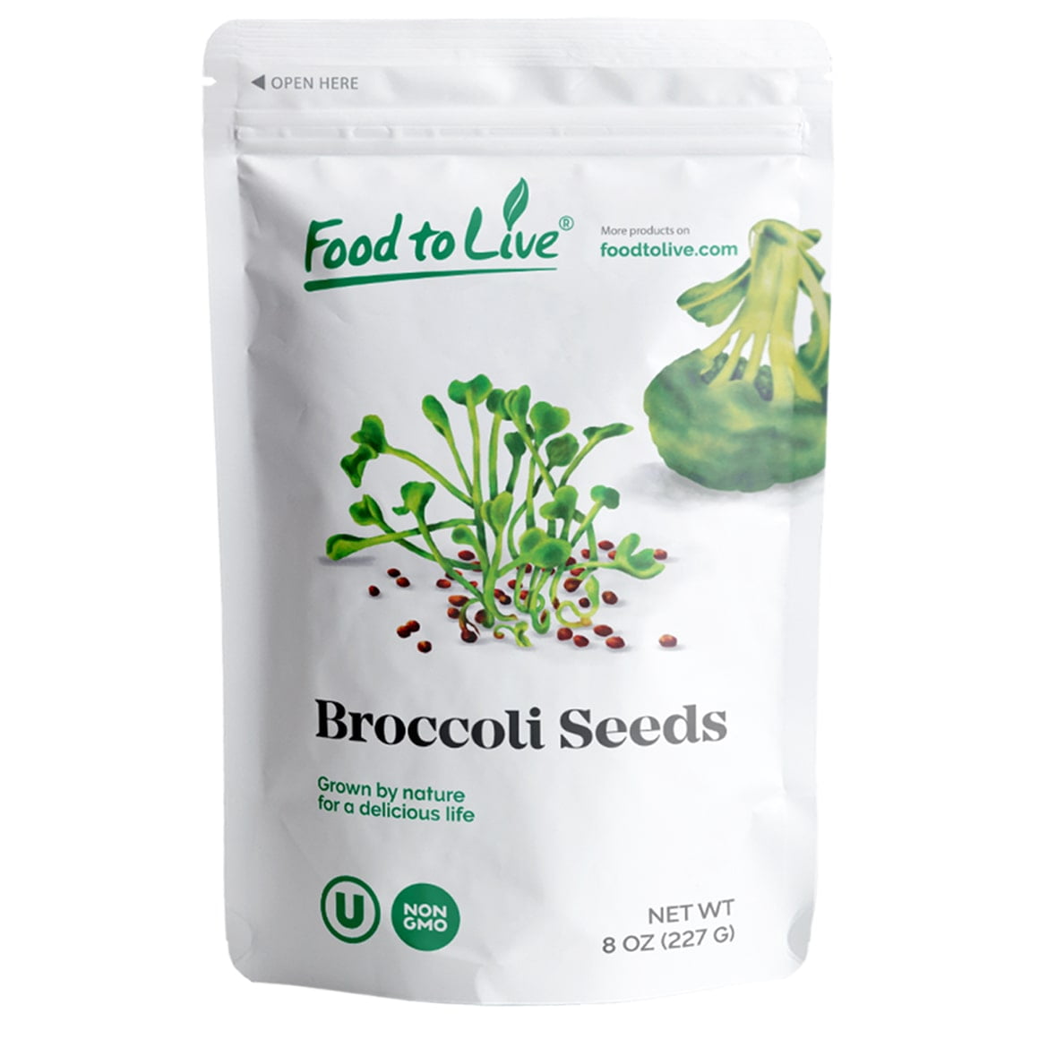Broccoli Sprouting Seeds, 0.5 Pounds — Kosher, Sproutable, Raw, Vegan ...