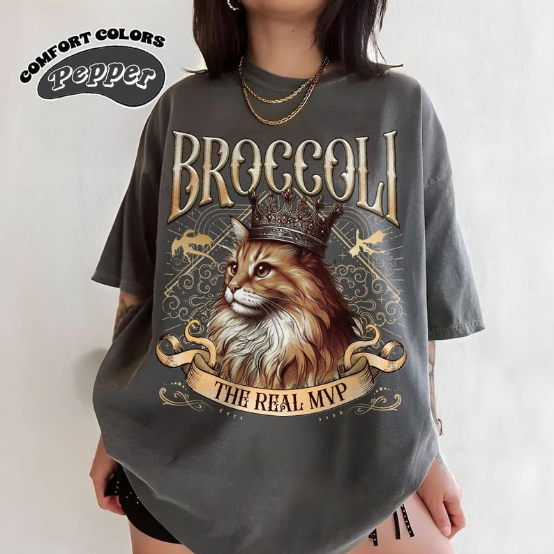 Broccoli The Real Mvp Comfort Color T-Shirt, Onyx Storm T-Shirt, Fourth ...