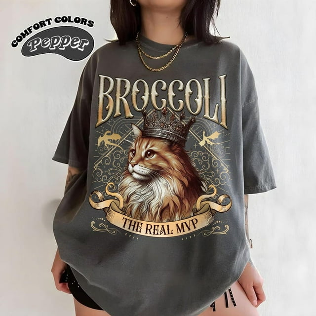 Broccoli The Real Mvp Comfort Color T-Shirt, Onyx Storm T-Shirt, Fourth ...