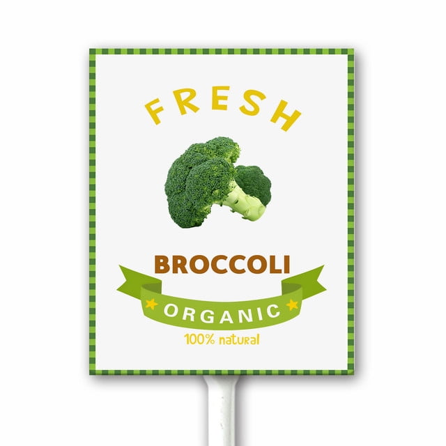 Broccoli Vegetable Garden Signs Metal Yard Sign With Stake Perfect for ...