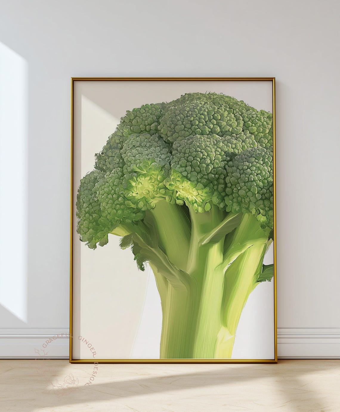 Broccoli Wall Art, Green Vegetable Print, Kitchen Still Life Home Decor ...