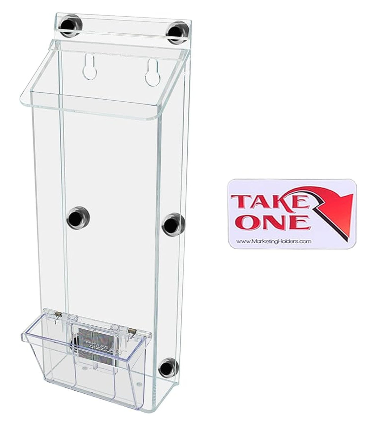Brochure Box with Lid Metal Mount Clear Acrylic Outdoor Advertisement ...