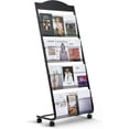 Brochure Display Rack, 4-Tier Magazine Literature Display Stand with ...