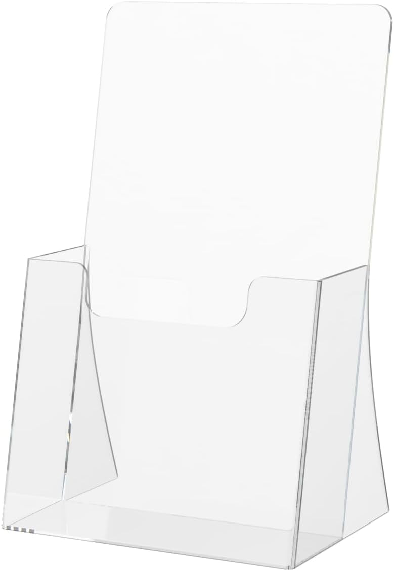 Brochure Holder Countertop Desk Display Holds 4.25" Trifold Pamphlets ...