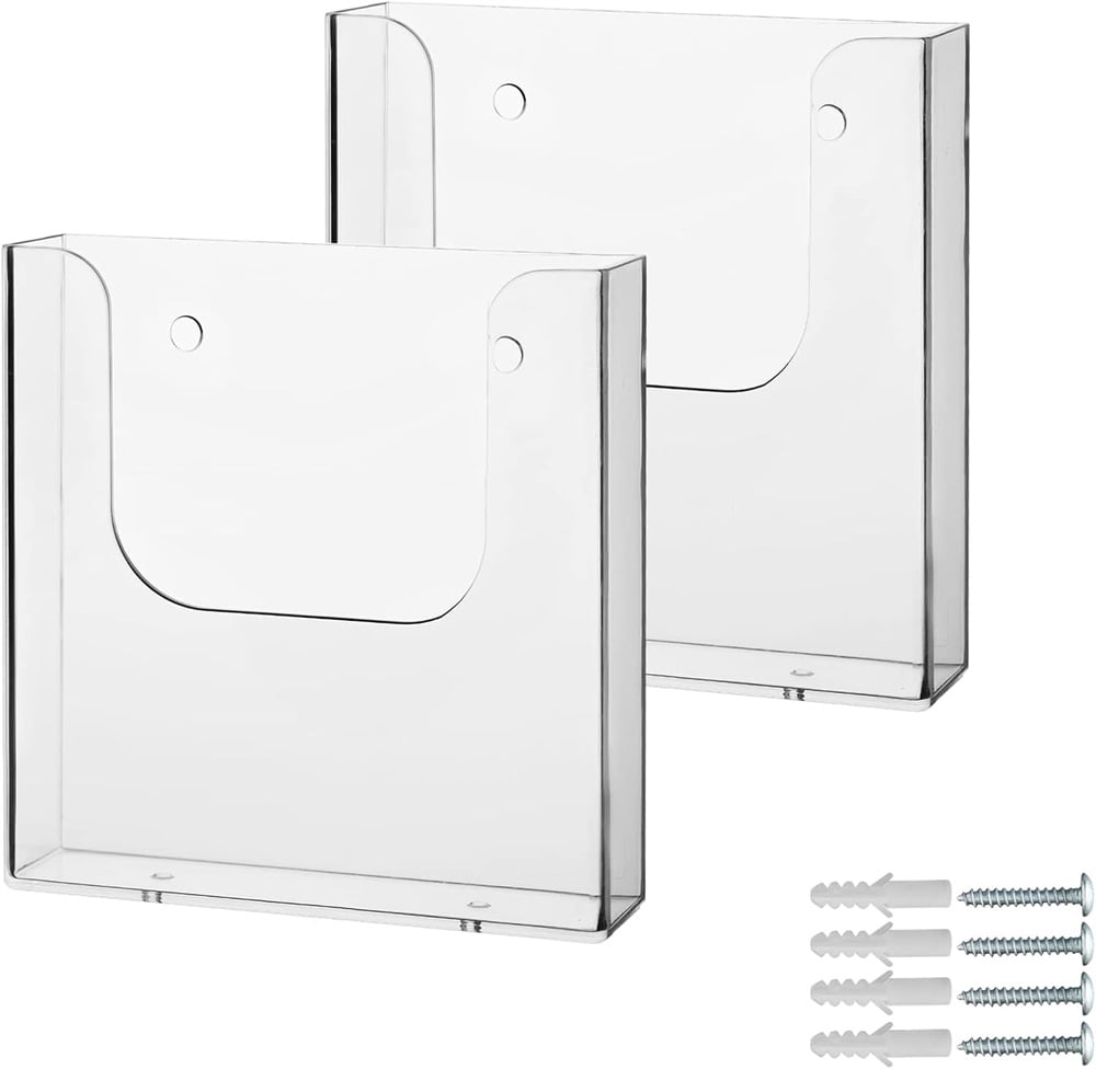 Clear Plastic Pamphlet Display Rack Weysat Acrylic Wall Mount Brochure ...