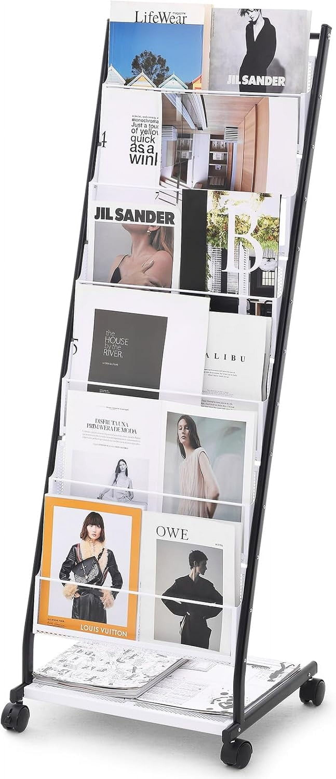 Brochure display rack, magazine document display rack, floor standing ...