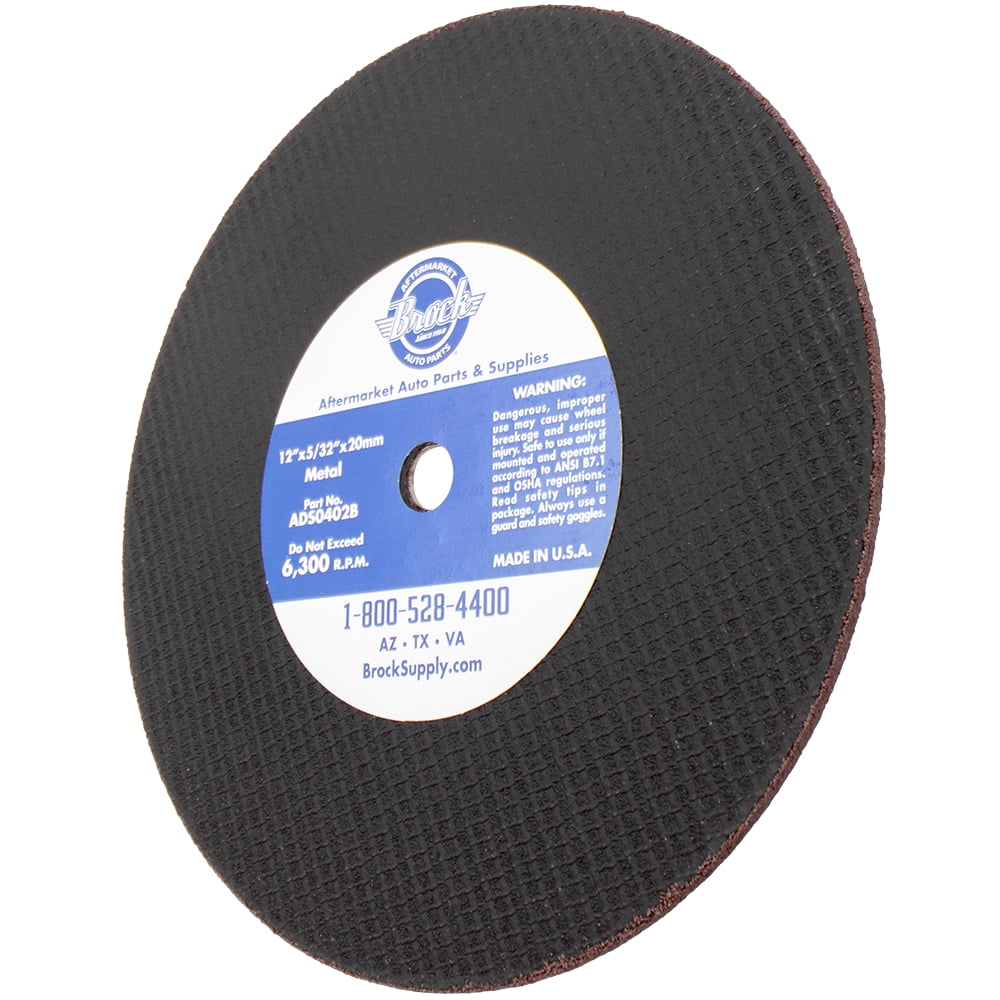 Brock 10 Pc Box 12" Cutting Wheels 20MM Ferrous Metals Saw Grind Blades ...