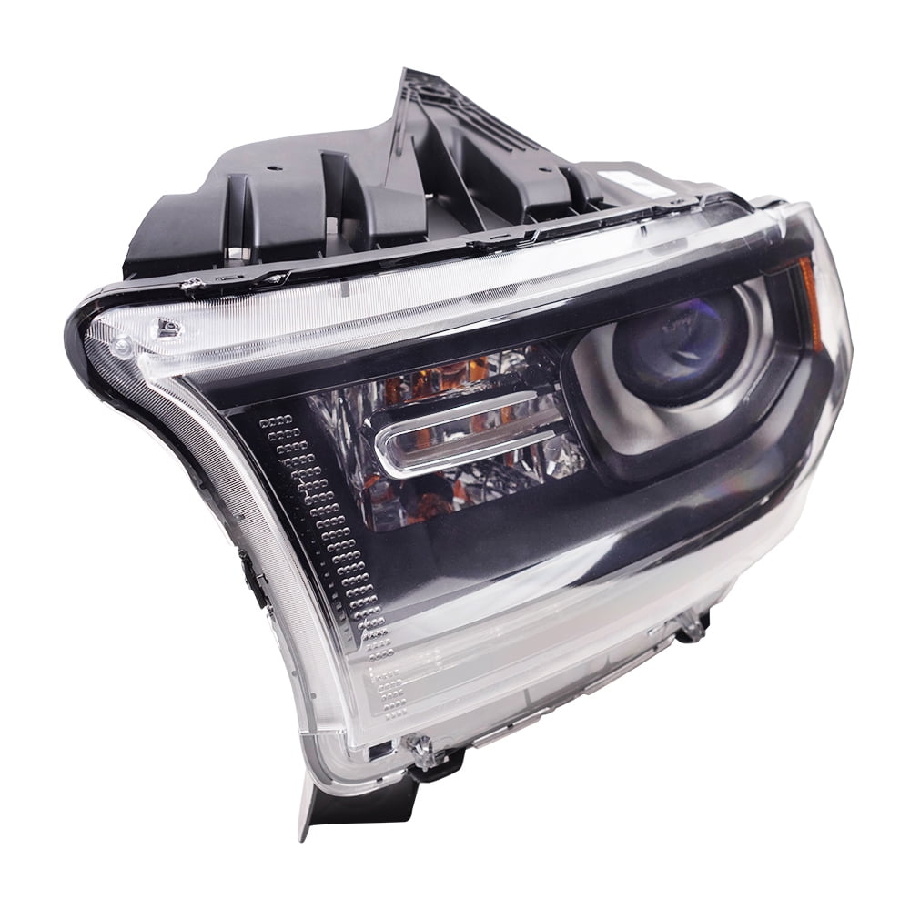 Brock Headlight for 2014-2015 Durango w/ Black Bezel Daytime Running ...
