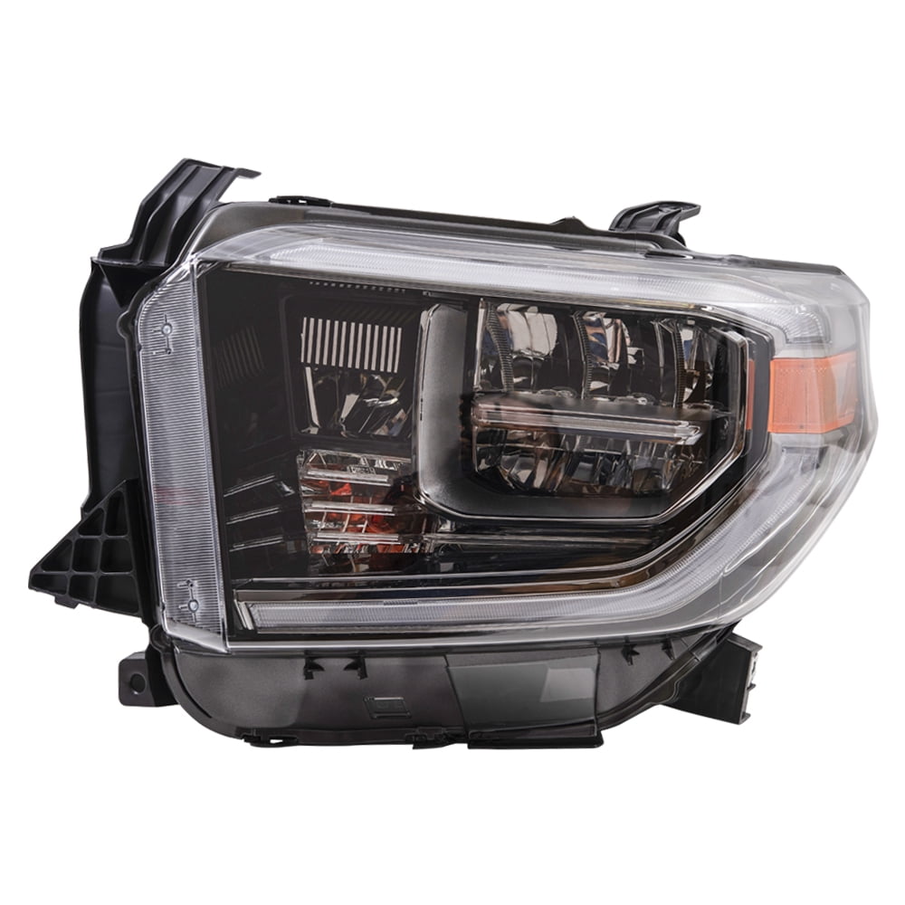 Brock Headlight for 2018-2018 Tundra LED Smoked Chrome Accent Left ...