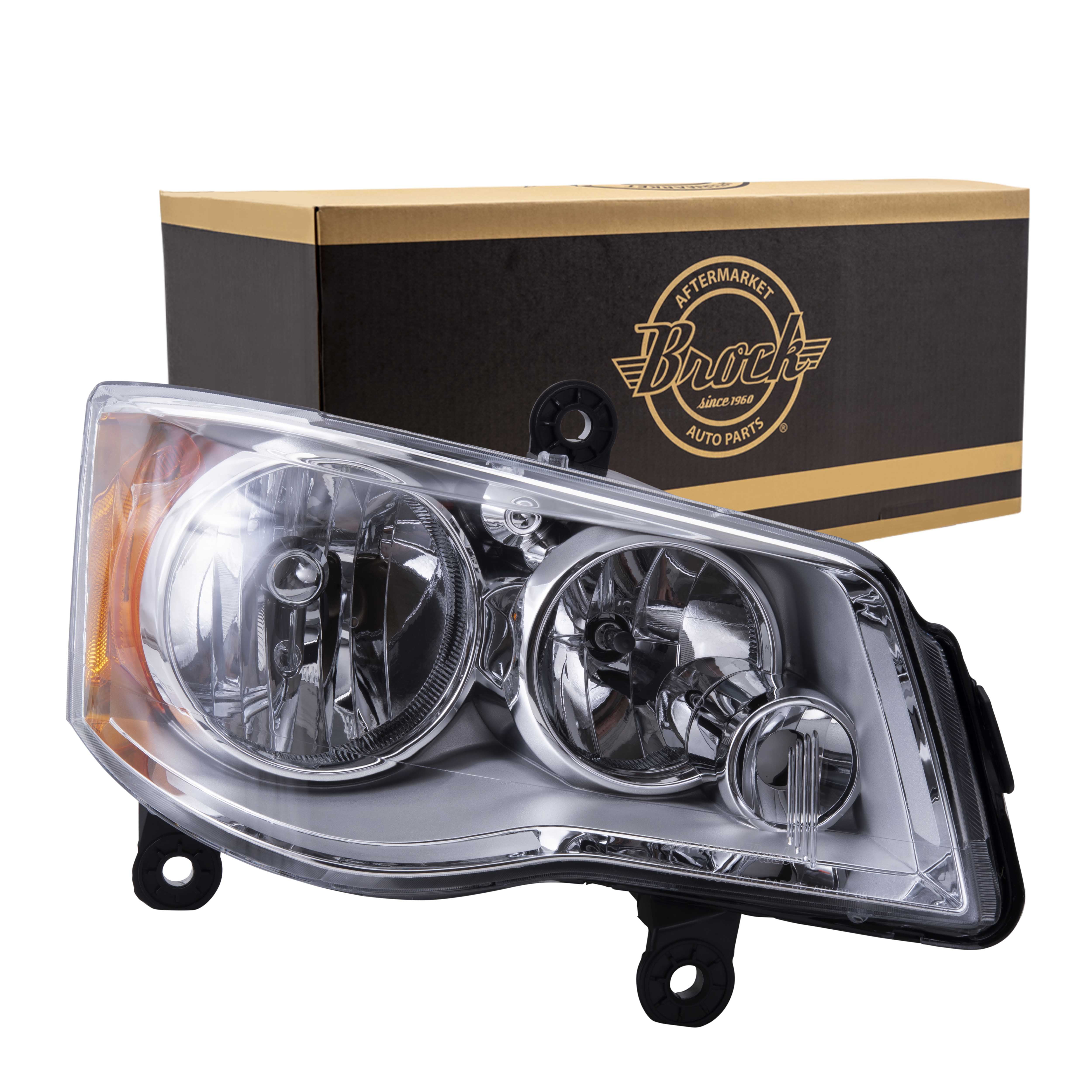 Brock Headlight for 2011-2020 Grand Caravan w/ Chrome Bezel Right ...