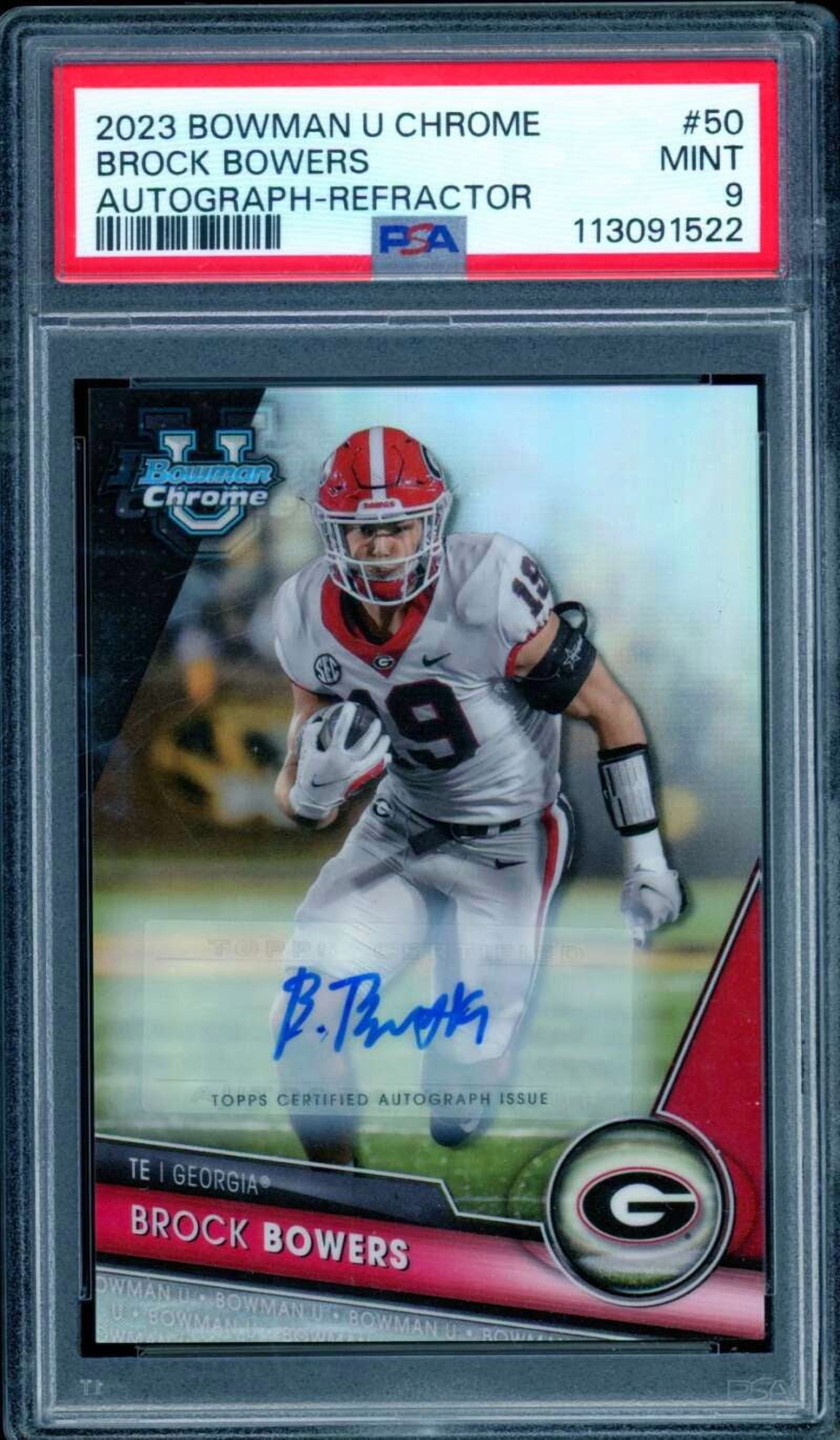 Brock Bowers Card 2023 Bowman U Chrome #50 PSA 9 - Walmart.com
