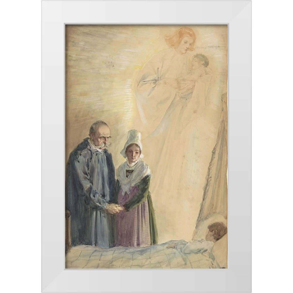 Brock, Charles Edmund 13x18 White Modern Wood Framed Museum Art Print ...