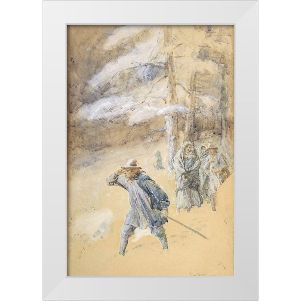 Brock, Charles Edmund 23x32 White Modern Wood Framed Museum Art Print ...