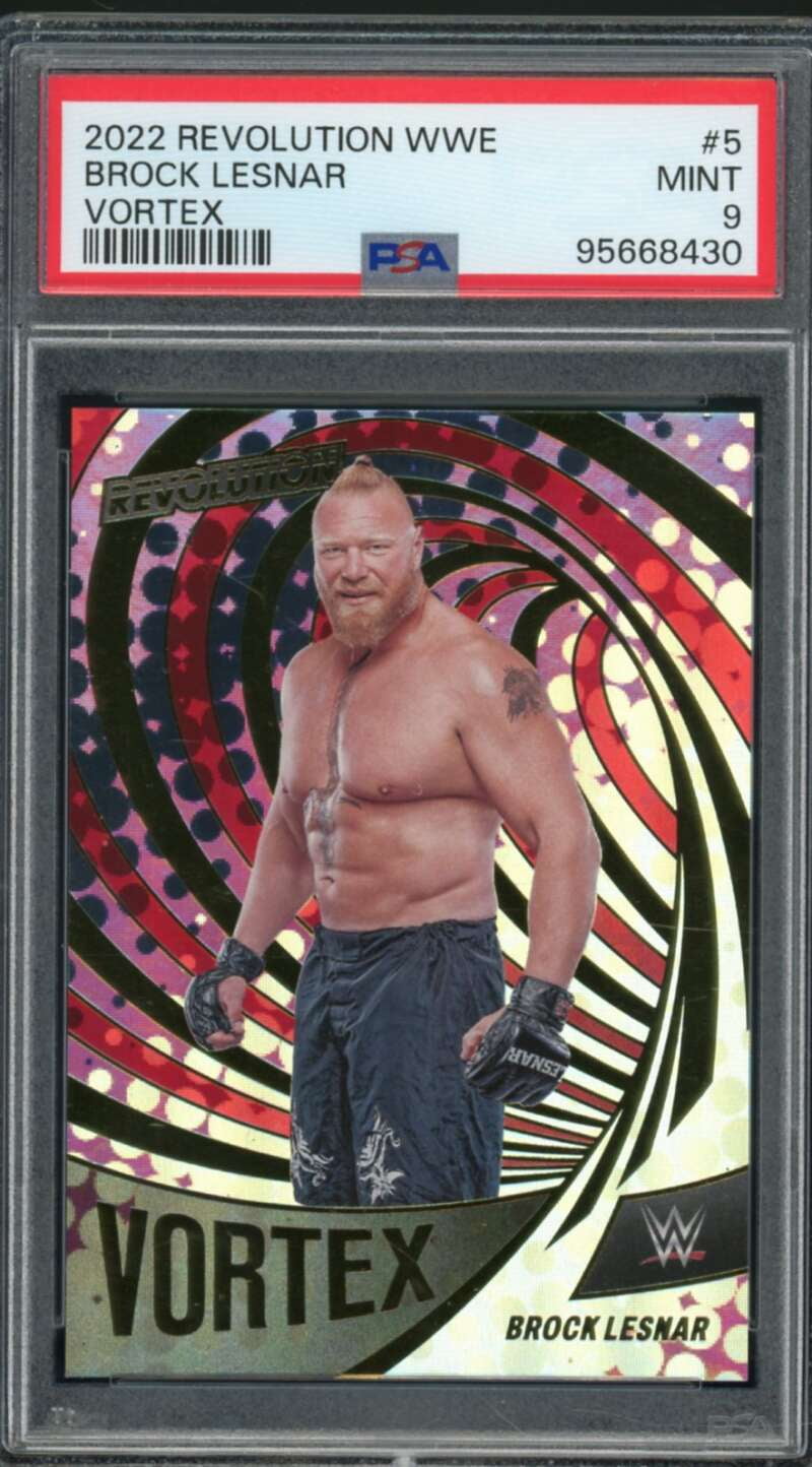 Brock Lesnar Card 2022 Revolution WWE Vortex (pop 2) #5 PSA 9 - Walmart.com