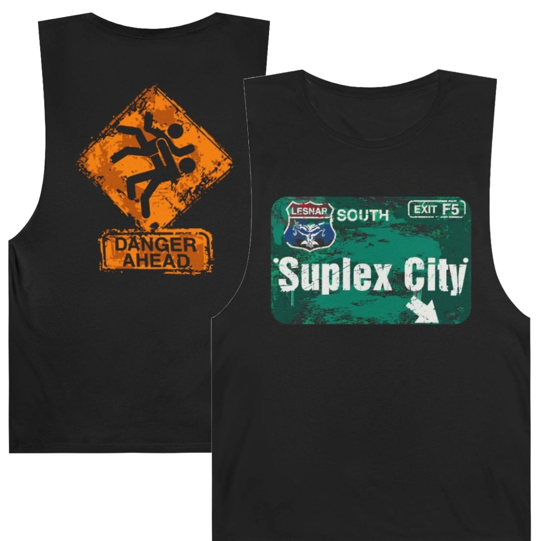 Brock Lesnar WWE Suplex City Men's Sleeveless Muscle T-Shirt, 100% ...