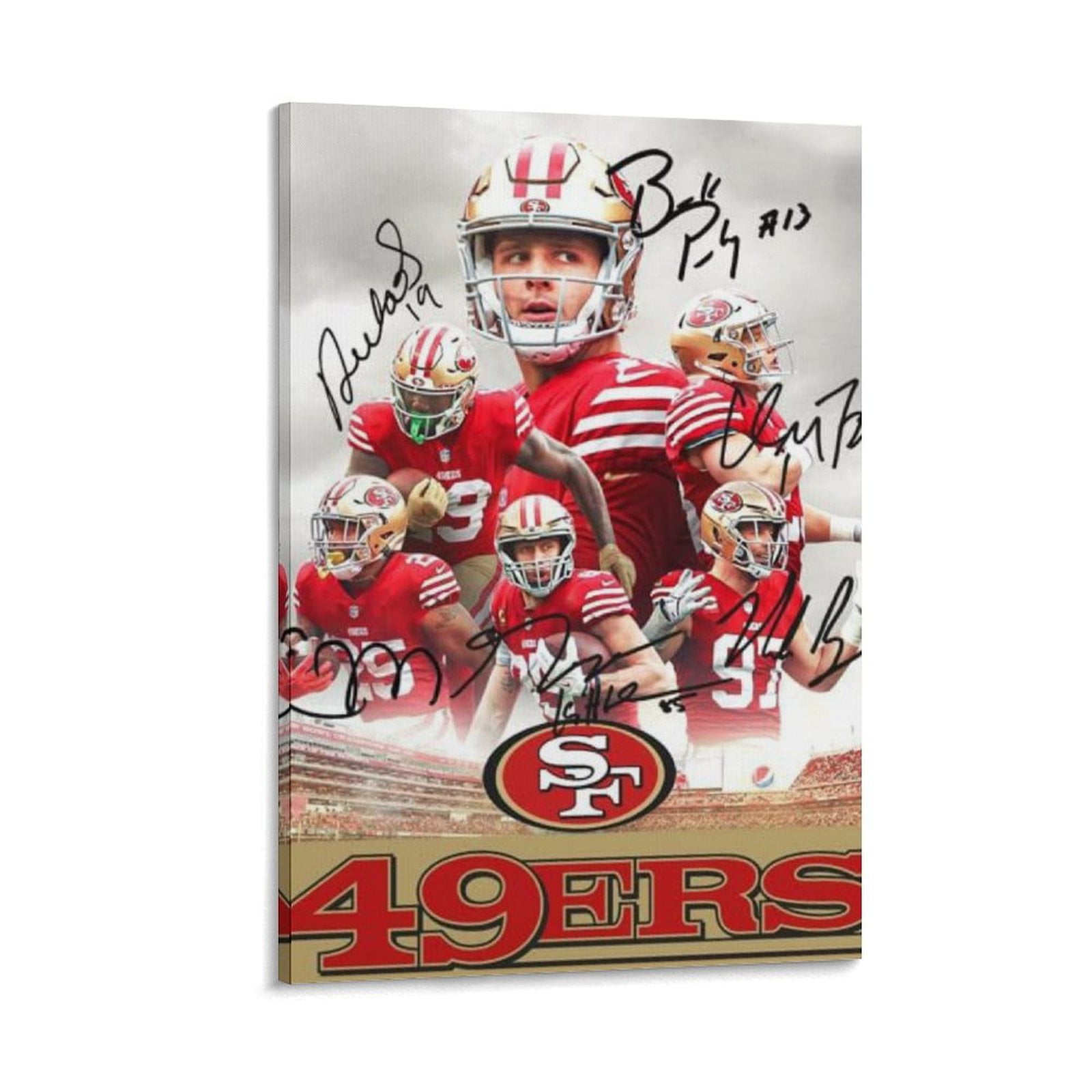 Brock Purdy Christian McCaffrey George Kittle Nick Bosa Signed Poster ...