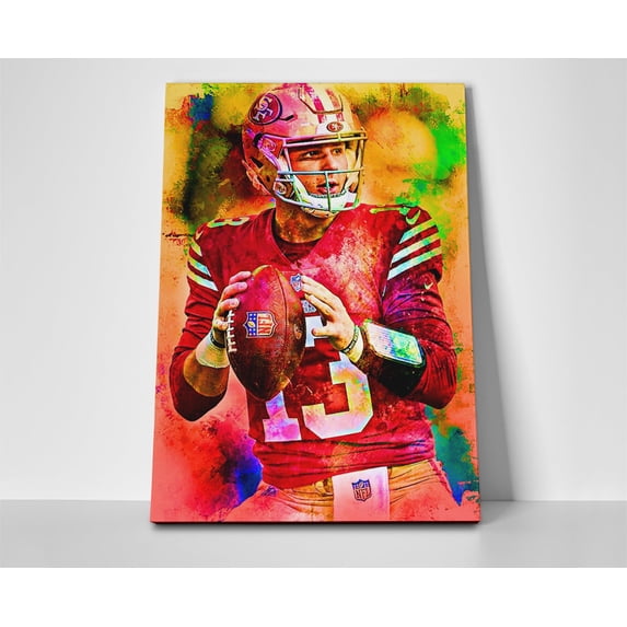 Brock Purdy Football Poster or Wrapped Canvas - Walmart.com