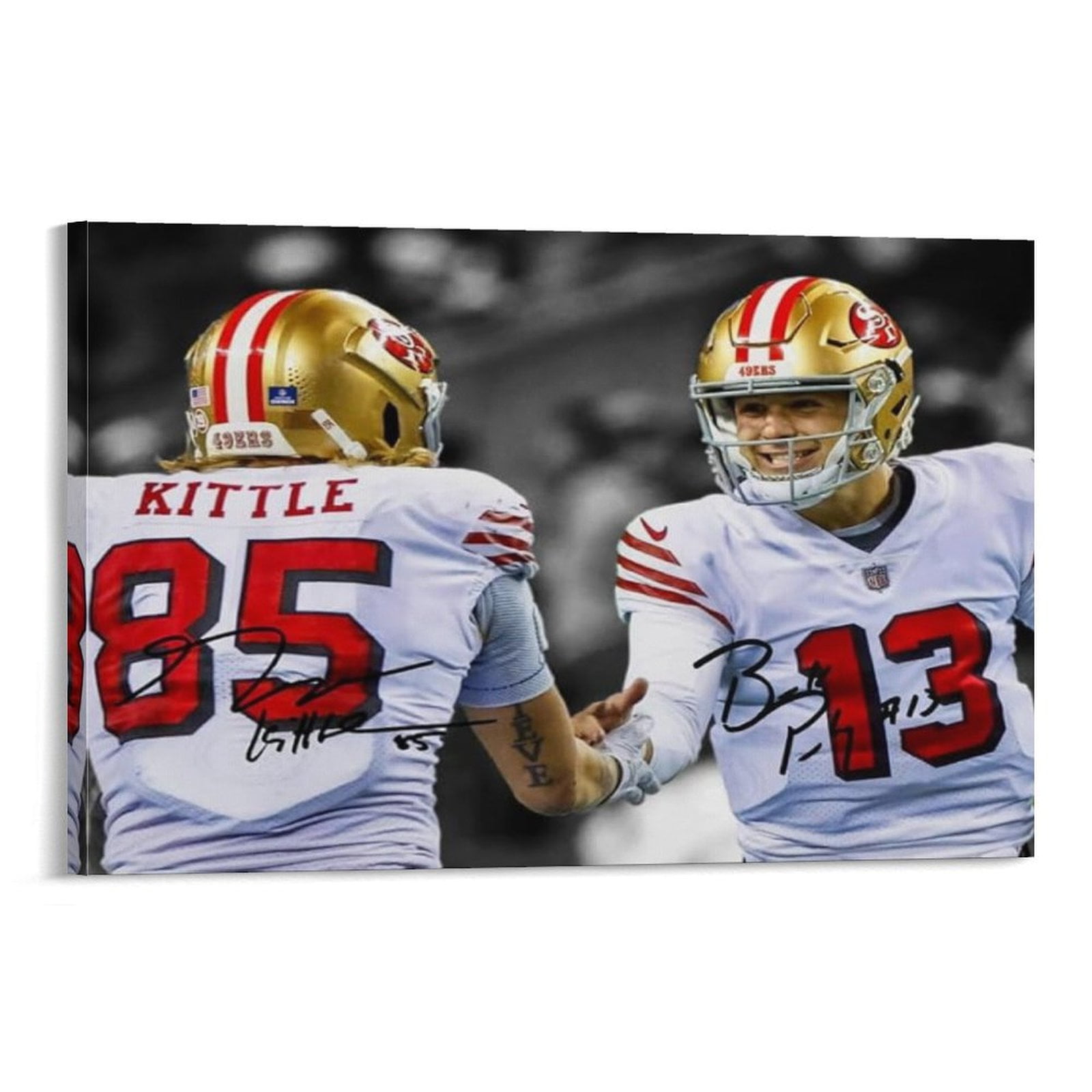 Brock Purdy George Kittle Signed Poster Poster Cool Artworks Painting ...