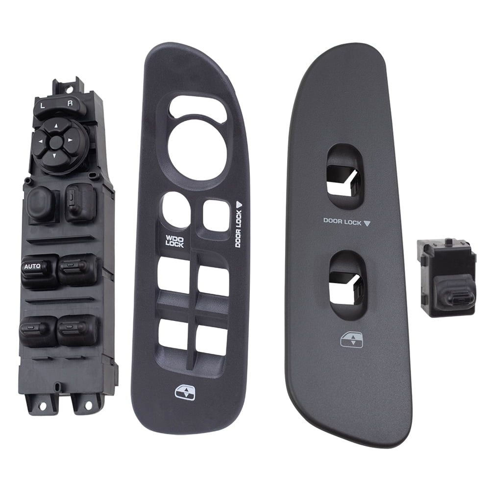 Brock Replacement 4 Piece Set Front Power Window Switches with Dark ...