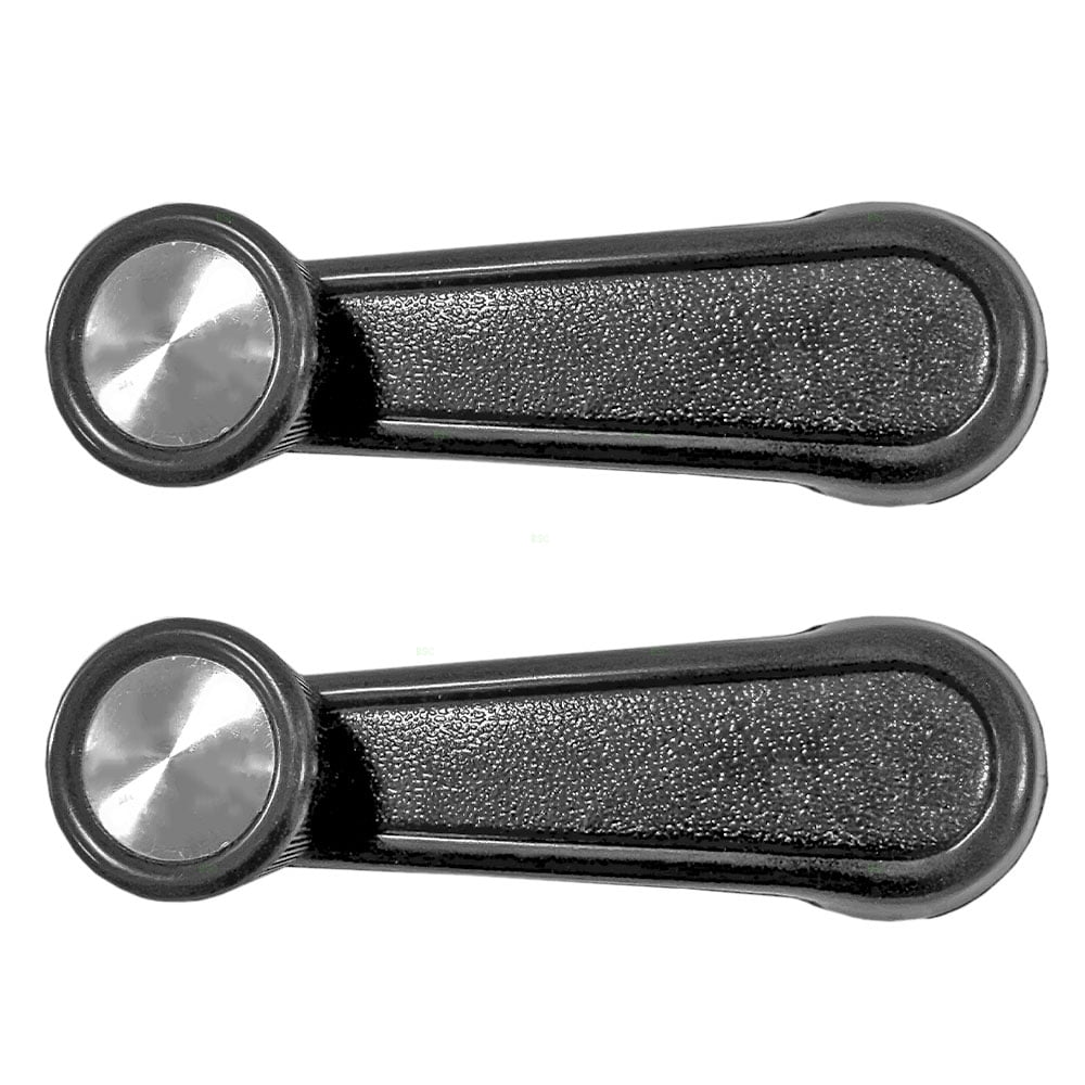 Brock Replacement Black Plastic Manual Window Crank Handle w/ Chrome ...