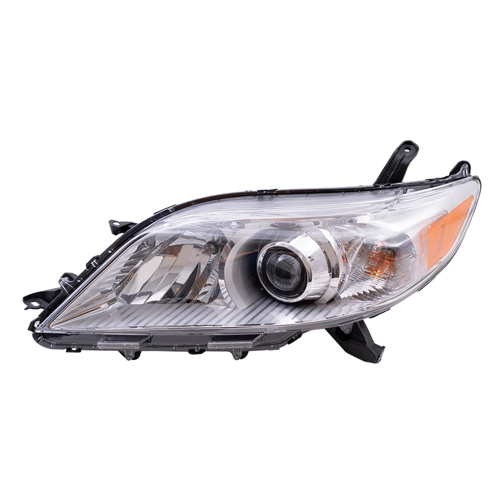 Brock Headlight for 2011-2020 Sienna Chrome Bezel w/o LED Daytime ...