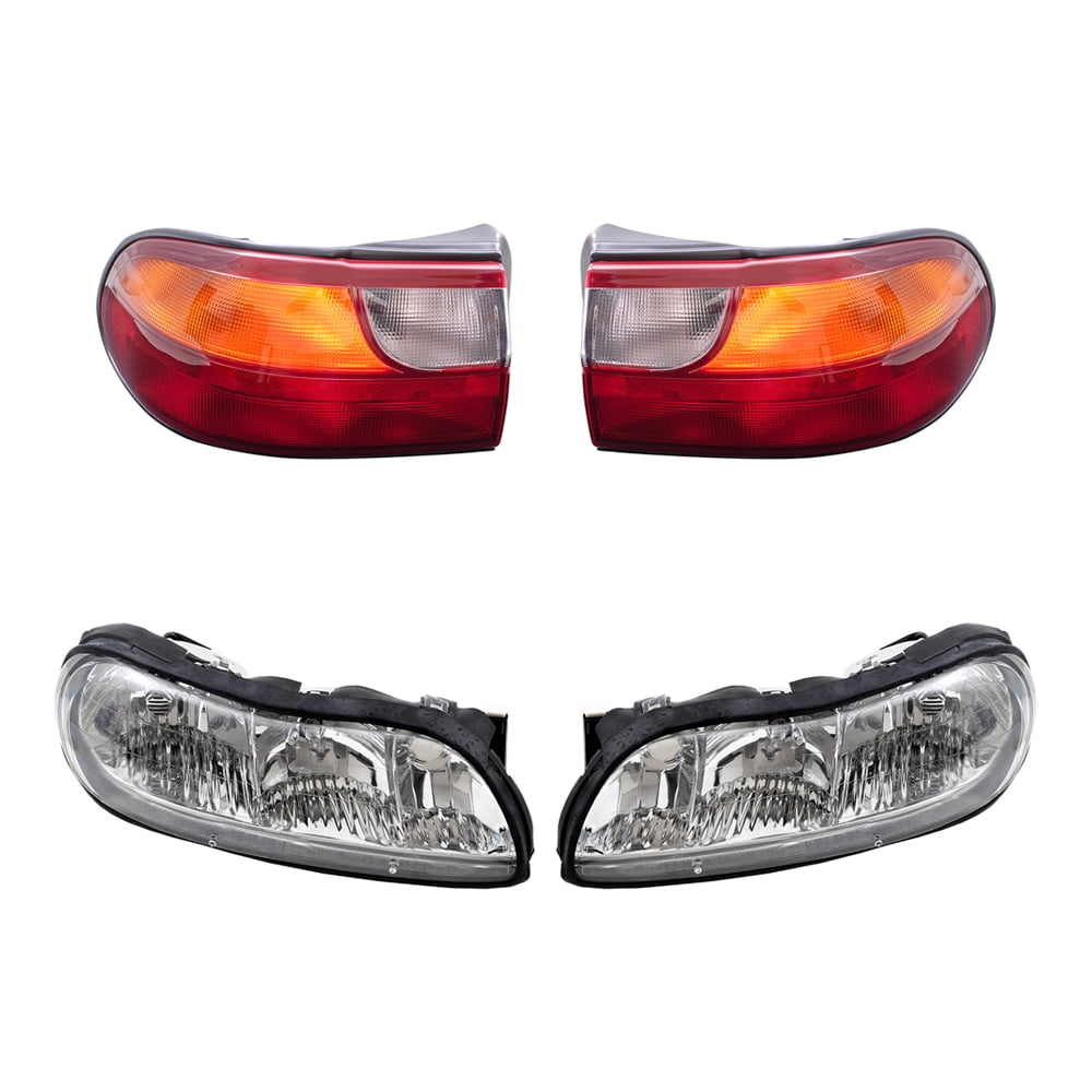 Brock Replacement Driver and Passenger Side Headlights and Tail Lights ...