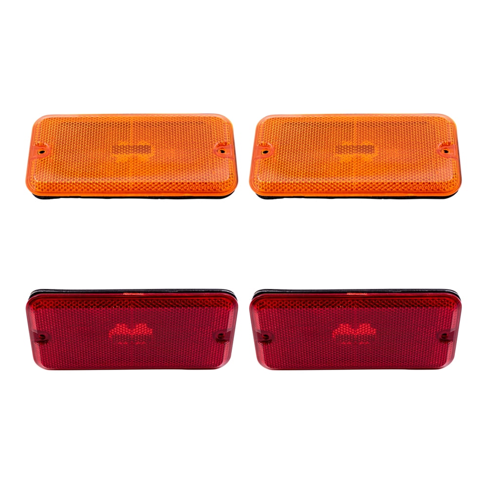 Brock Replacement Driver and Passenger Red/Amber Side Marker Light ...
