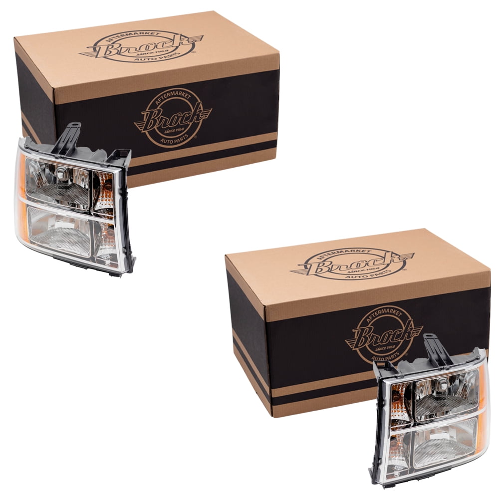 Brock Headlight for 2007-2013 Sierra 1500 Set 22853029 2007-2014 Sierra ...