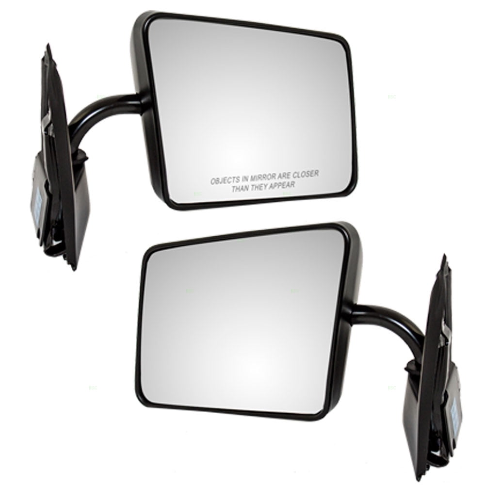 Brock Manual Mirror for 1983-1994 S10 Blazer Match Black Below Eyeline ...