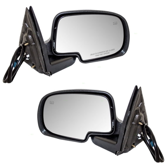 Brock Power Side Door Mirrors Set, Heated, Black for 2003-07 Silverado ...