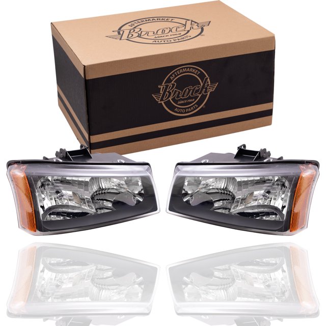 Brock Replacement Driver and Passenger Side Halogen Headlight ...